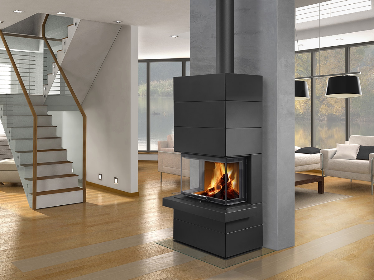 CARA designové akumulační krby s výsuvnými dvířky | ROMOTOP